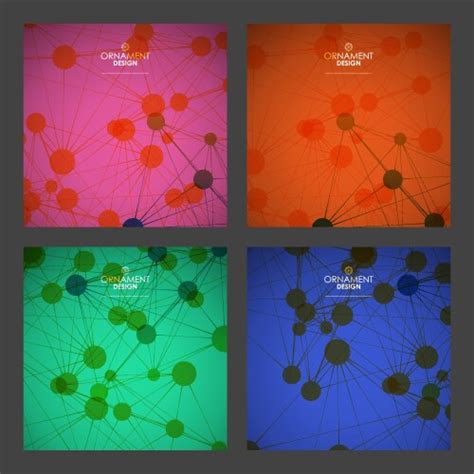 Connect Lines And Dots Molecule Geometric Vector Image