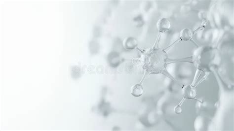 Abstract Representation Of Molecular Structures With Soft Gradients And Light Elements Stock