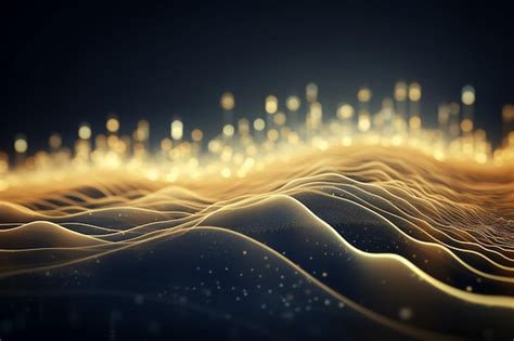 Premium Photo D Render Of An Abstract Techno Background With Flowing Cyber Particles