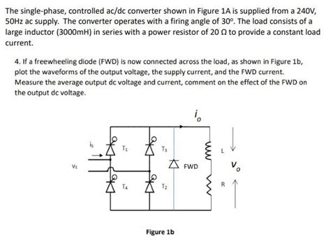 Solved The Single Phase Controlled Ac Dc Converter Shown In Chegg