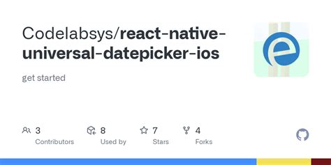 Github Codelabsysreact Native Universal Datepicker Ios Get Started