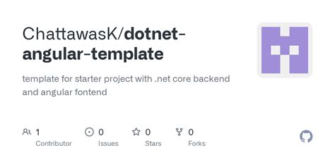 Github Chattawaskdotnet Angular Template Template For Starter Project With Net Core Backend