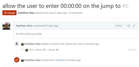 Closing Github Issues On Commit Hamilton Lima