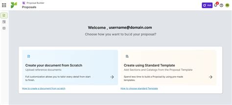 Proposal Builder Overview Home