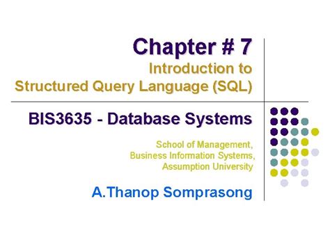 Chapter 7 Introduction To Structured Query Language Sql