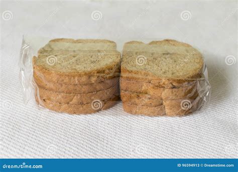 Toasted Bread Stock Image Image Of Packed Bread Plastic 96594913