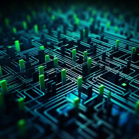 premium photo data flows between robots and networked machines