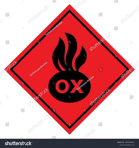 Danger Oxidizing Materials Sign Vector Illustration Stock Vector Royalty Free 2294008887
