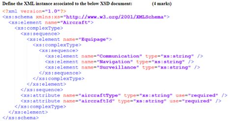 Solved Define The Xml Instance Associated To The Below Xsd