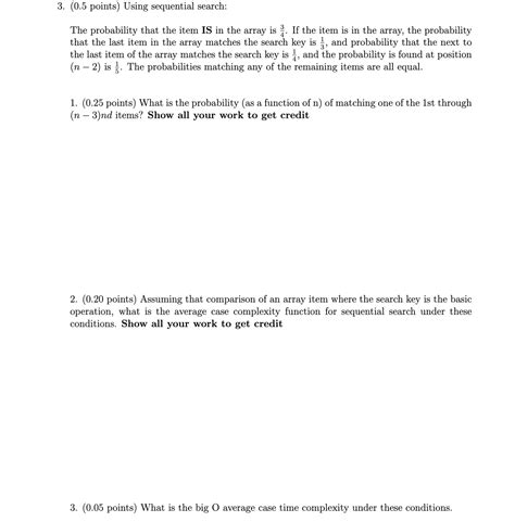 Solved 05 ﻿points ﻿using Sequential Searchthe