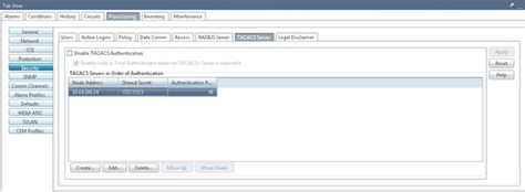 Configure TACACS On Cisco ONS NCS With ACS Server Cisco