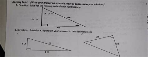 Solved Learning Task 1 Write Your Answer On Separate Sheet Of Paper