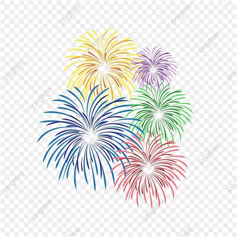 Png Vektor Kembang Api Berwarna Warni Kembang Api Penuh Warna Merayakan Png Dan Vektor Dengan
