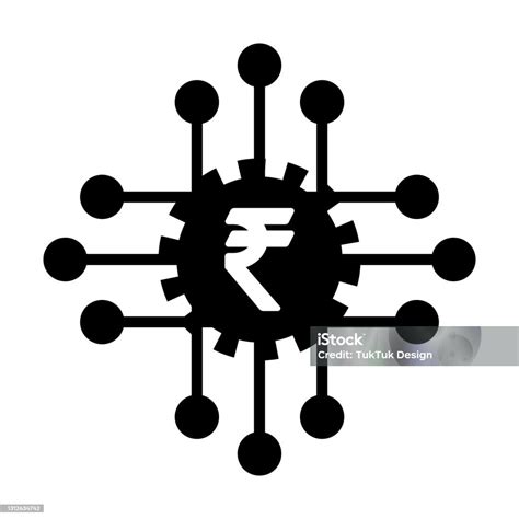 플랫 컬러 글리프 픽토그램의 자산 및 지갑용 디지털 거래를 위한 디지털 루피 사인 아이콘 벡터 통화 기호 Xrp에 대한 스톡 벡터 아트 및 기타 이미지 Istock