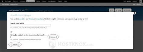 Hostknox Drupal Themes Tutorial