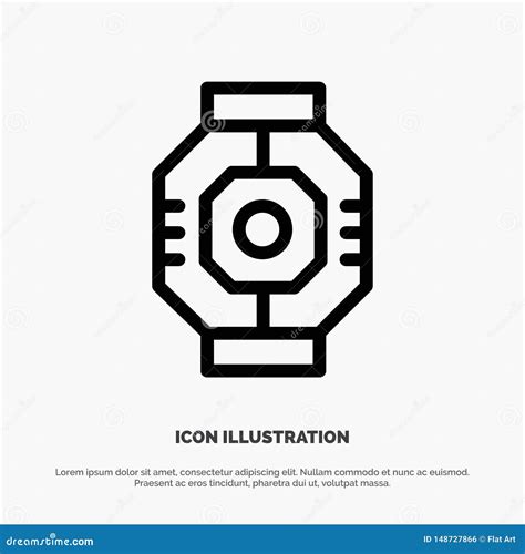 Airlock Capsule Component Module Pod Line Icon Vector Stock Vector