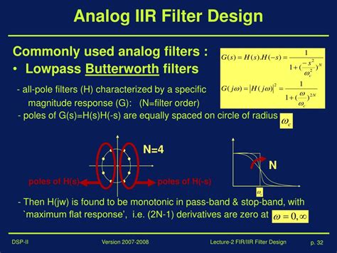 Ppt Digital Signal Processing Ii Lecture 2 Fir And Iir Filter Design