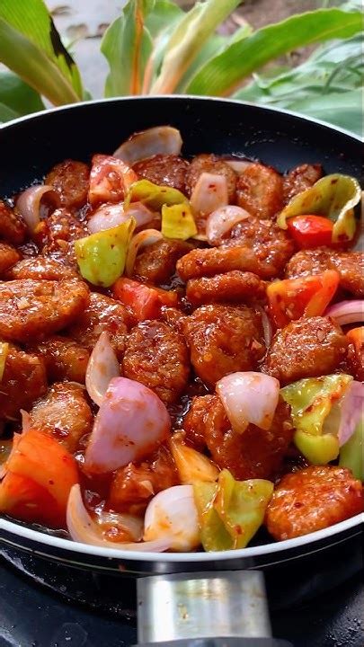 Soya Meat Devilled 🤤 සෝයාමීට් ඩෙවල් හදමුද Chili Soya Soya Devilled Soya Asmr India Shorts