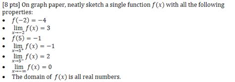 Solved 8 ﻿pts ﻿on Graph Paper Neatly Sketch A Single