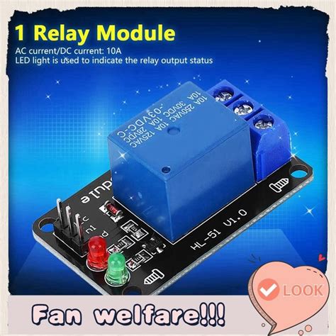 1 Way Relay Driver Module With Led Indicator Microcontroller Compatible