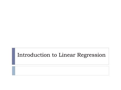 Ppt Introduction To Linear Regression Powerpoint Presentation Free