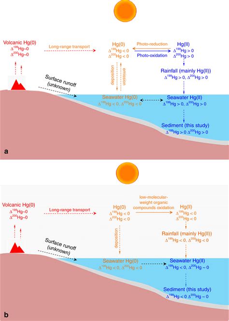 Proposed Scenarios For Observed Mercury Isotope Fractionation Trends A Download Scientific