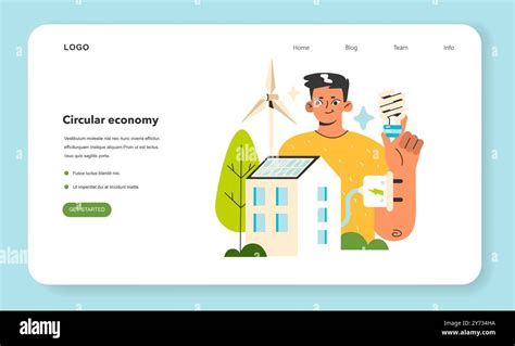 Resource Efficiency Web Banner Or Landing Page Optimal Reuse Of The Resources Electricity