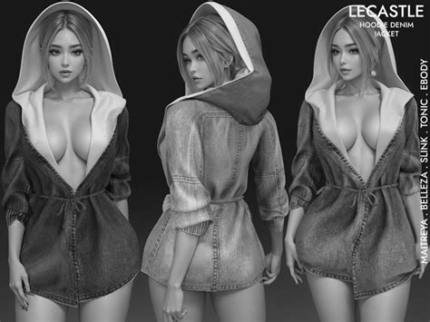 Second Life Marketplace [lc] Hoodie Denim Jacket Demo
