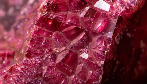 The Macro Photo Of Ruby Texture With Crystal Structure Stock Illustration Illustration Of