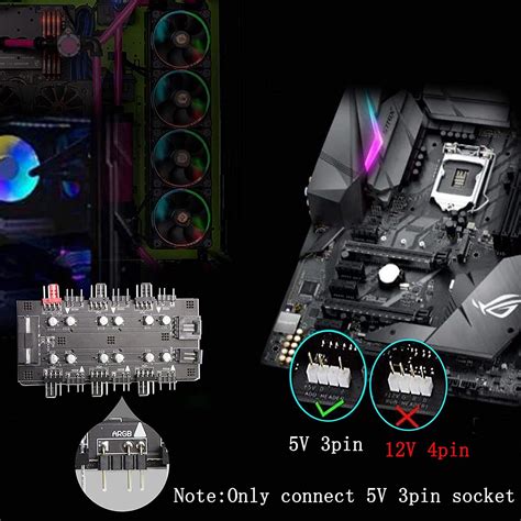 Buy V Pin PWM V Pin ARGB With SATA Pin Power In Hub Way Sync CPU Cooling Fan