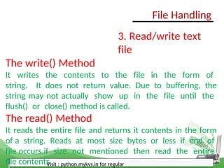 File Handling For Reference Class 12 Pptx