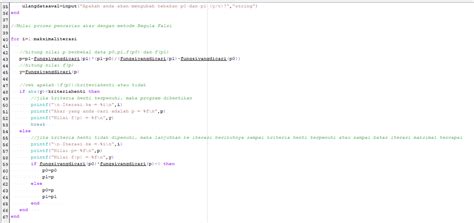 Penyelesaian Persamaan Non Linear Dengan Metode Regulasi Falsi Iterasi