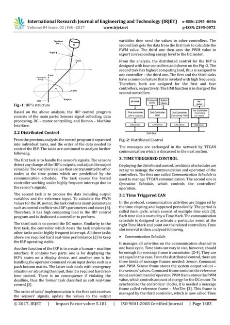 A Distributed Time Triggered Control For A Feedback Control System