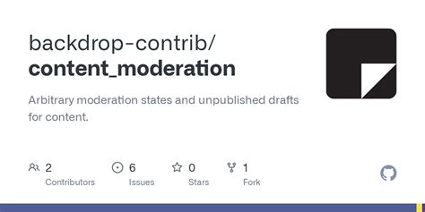github backdrop contrib content moderation arbitrary moderation