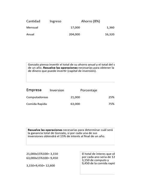 Actividad Integradora 1 Modulo 11 Pdf Interés Comercio
