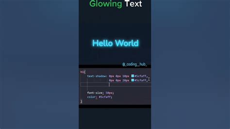 Glowing Text Css Html Coding Ytshorts Css3 Programming Shorts Youtube