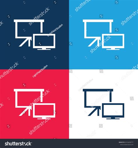All Screen Sizes Blue Red Four Stock Vector Royalty Free 2016698777