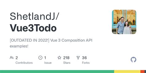 Github Shetlandj Vue Todo Outdated In Vue Composition Api Examples