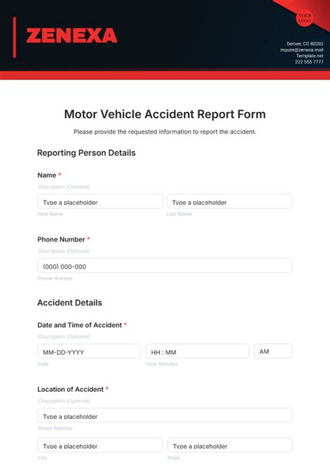 Free Vehicle Accident Report Form Template To Edit Online