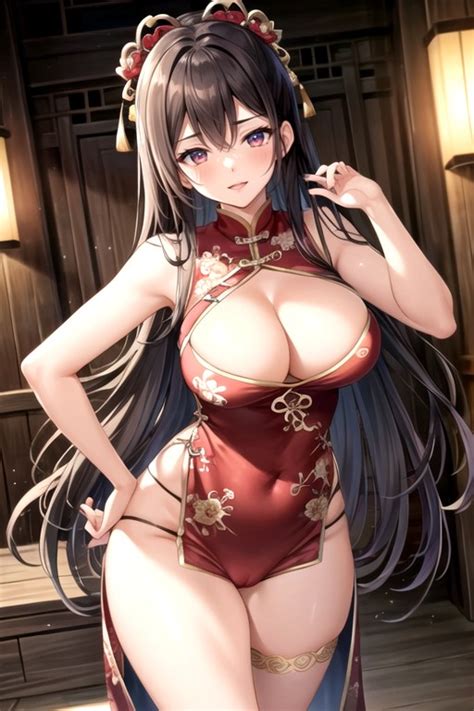 Chinese Hanfu Camel Toe Cleavage AI Porn