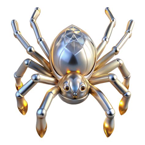 Metallic Spider Robot 3d Render Of A Futuristic Arachnid Machine 55850130 Png