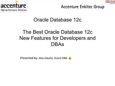 Oracle 12c New Features Ppt