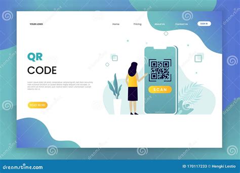 Qr Code Scanning Vector Illustration Concept With People Scan Code