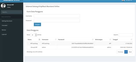 Aplikasi Laporan Keuangan Berbasis PHP MYSQL Master Source Code PHP