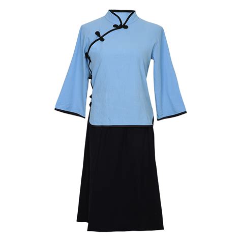 民国风学生装女复古五四青年装男舞台演出服毕业合唱表演服中山装 虎窝淘