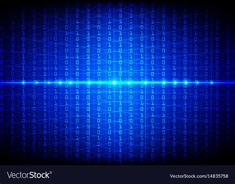 Abstract Binary Code With Grid Technology Vector Image