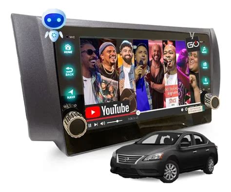 Kit Multimidia 8polegadas Moldura Chicote Sentra 2014 2019