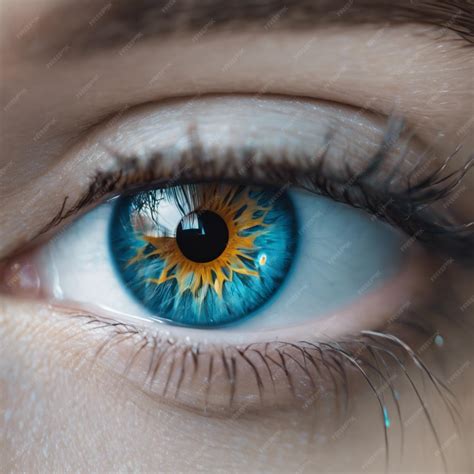 Premium Photo Into The Blue Exploring The Depths Of Azure Gaze