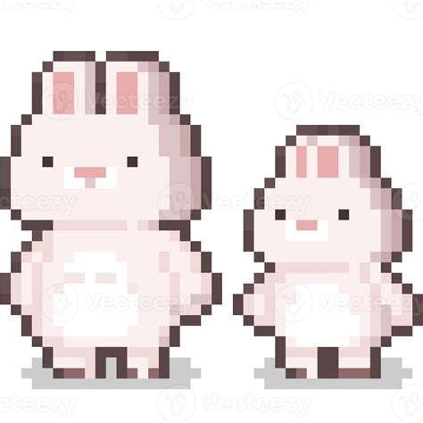 Pixel Art Cute Cartoon Rabbit Characters 27517670 Png