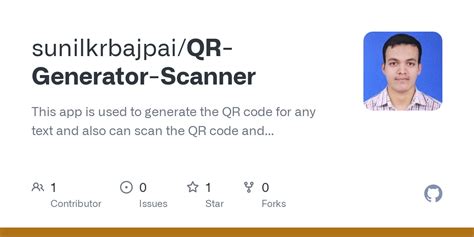 Github Sunilkrbajpaiqr Generator Scanner This App Is Used To